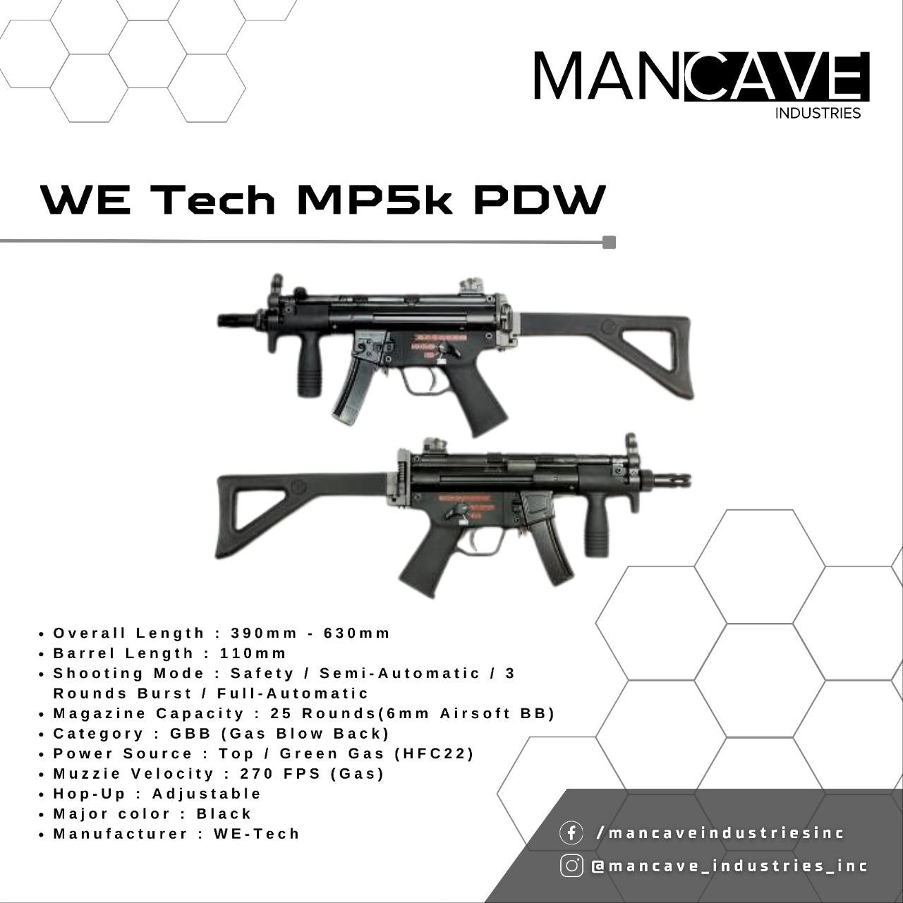 WE MP5 PDW – Mancaveindustries