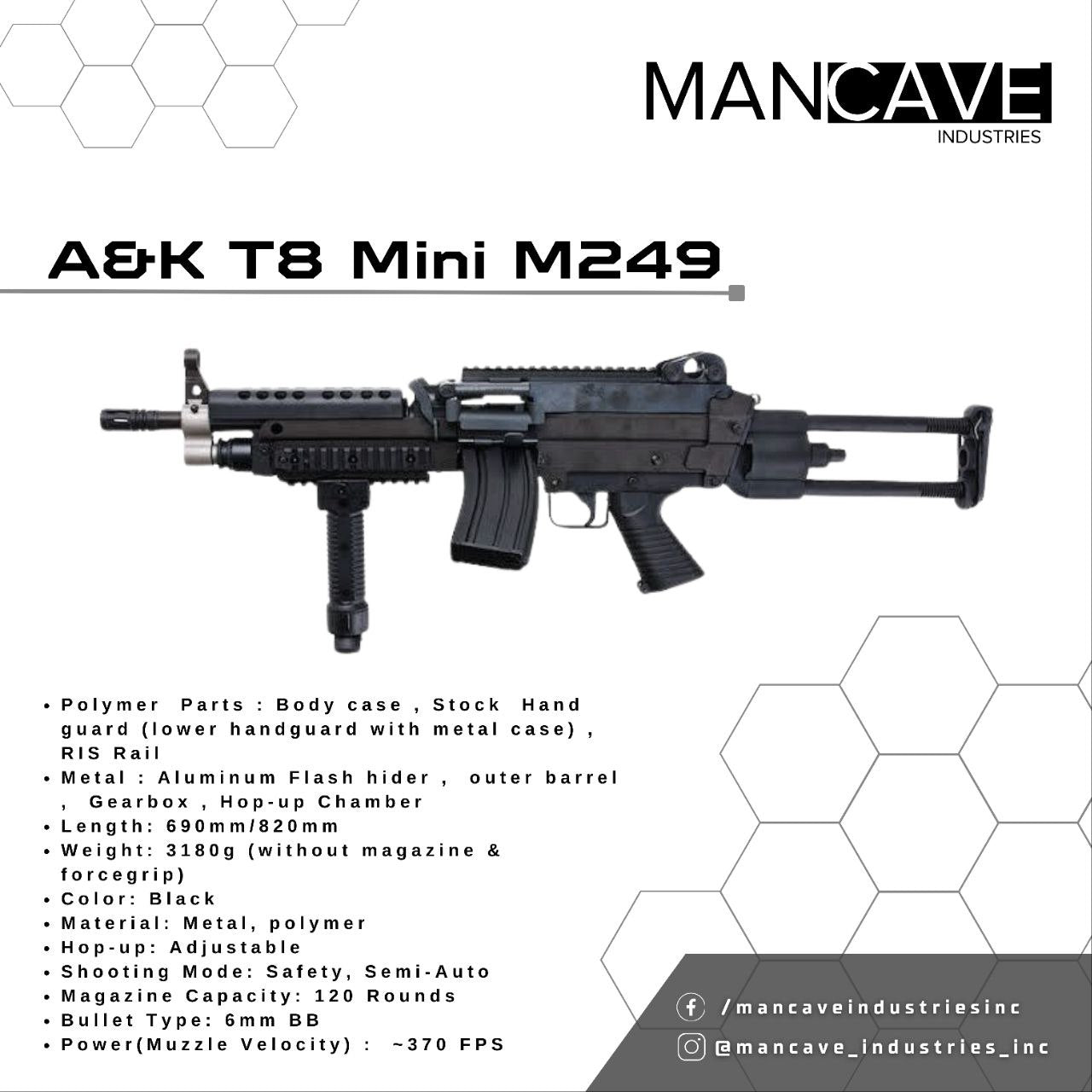 A&K x T8 Mini M249 – Mancaveindustries