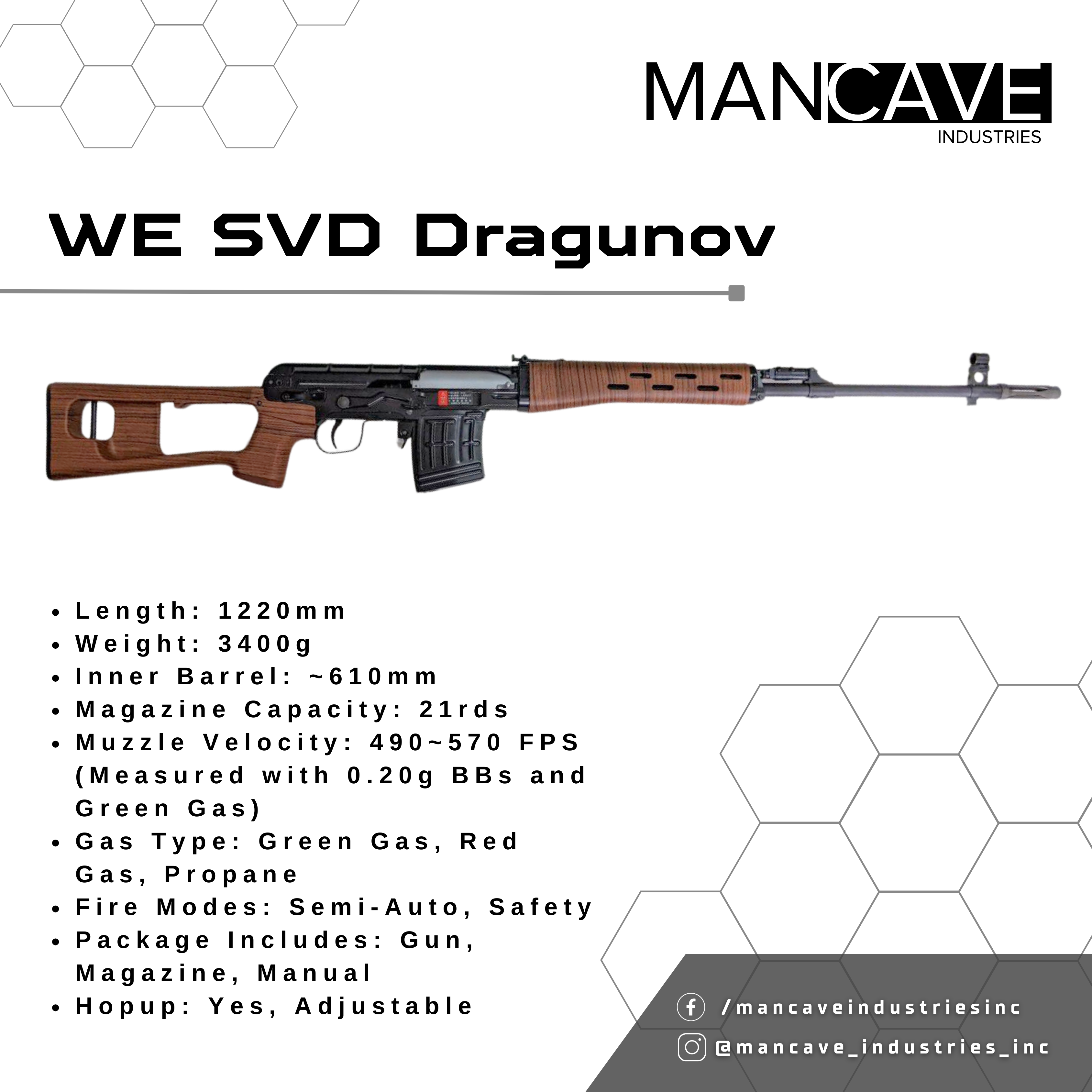 WE SVD Steel Collector Version Dragunov – Mancaveindustries
