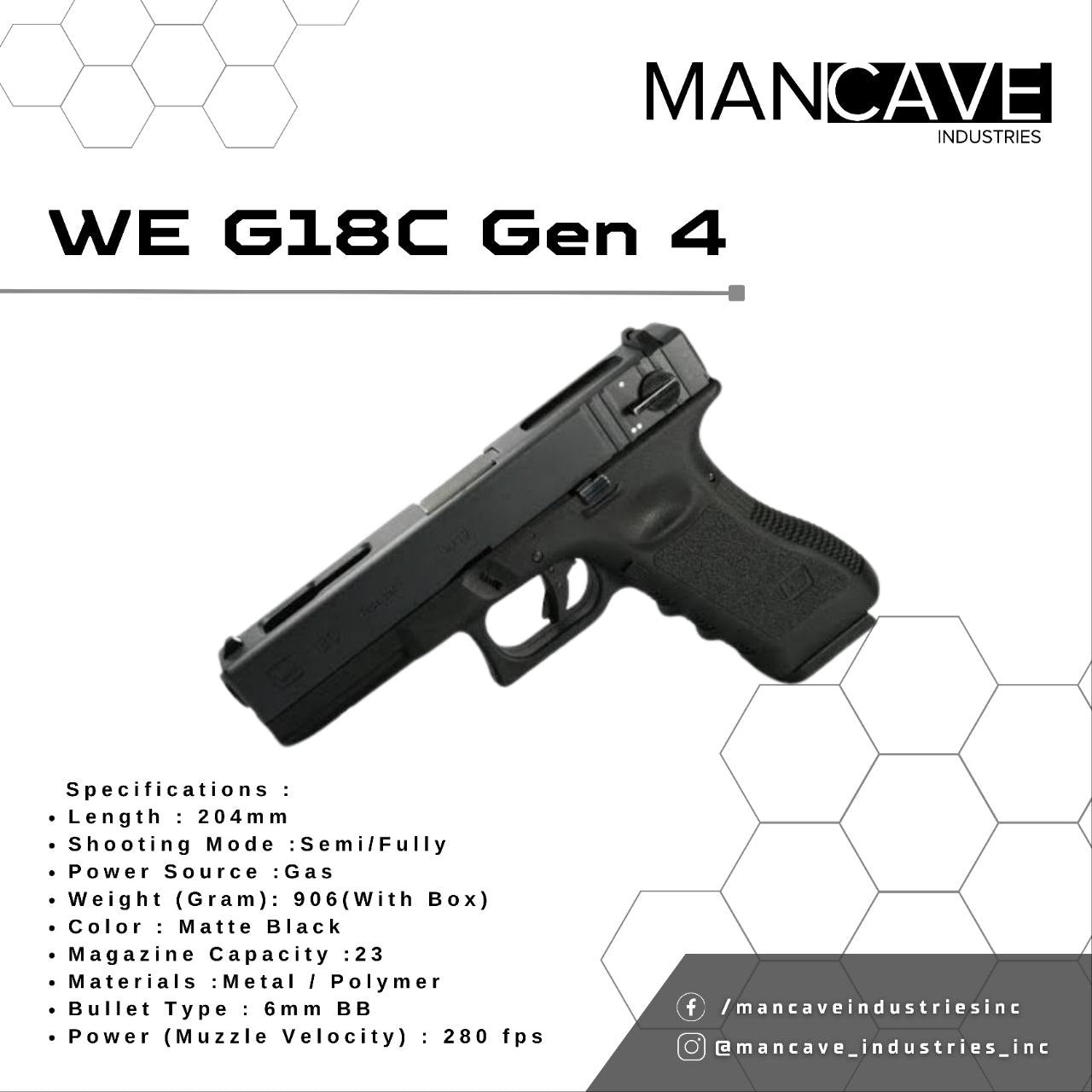 WE Glock 18c Gen 4 – Mancaveindustries